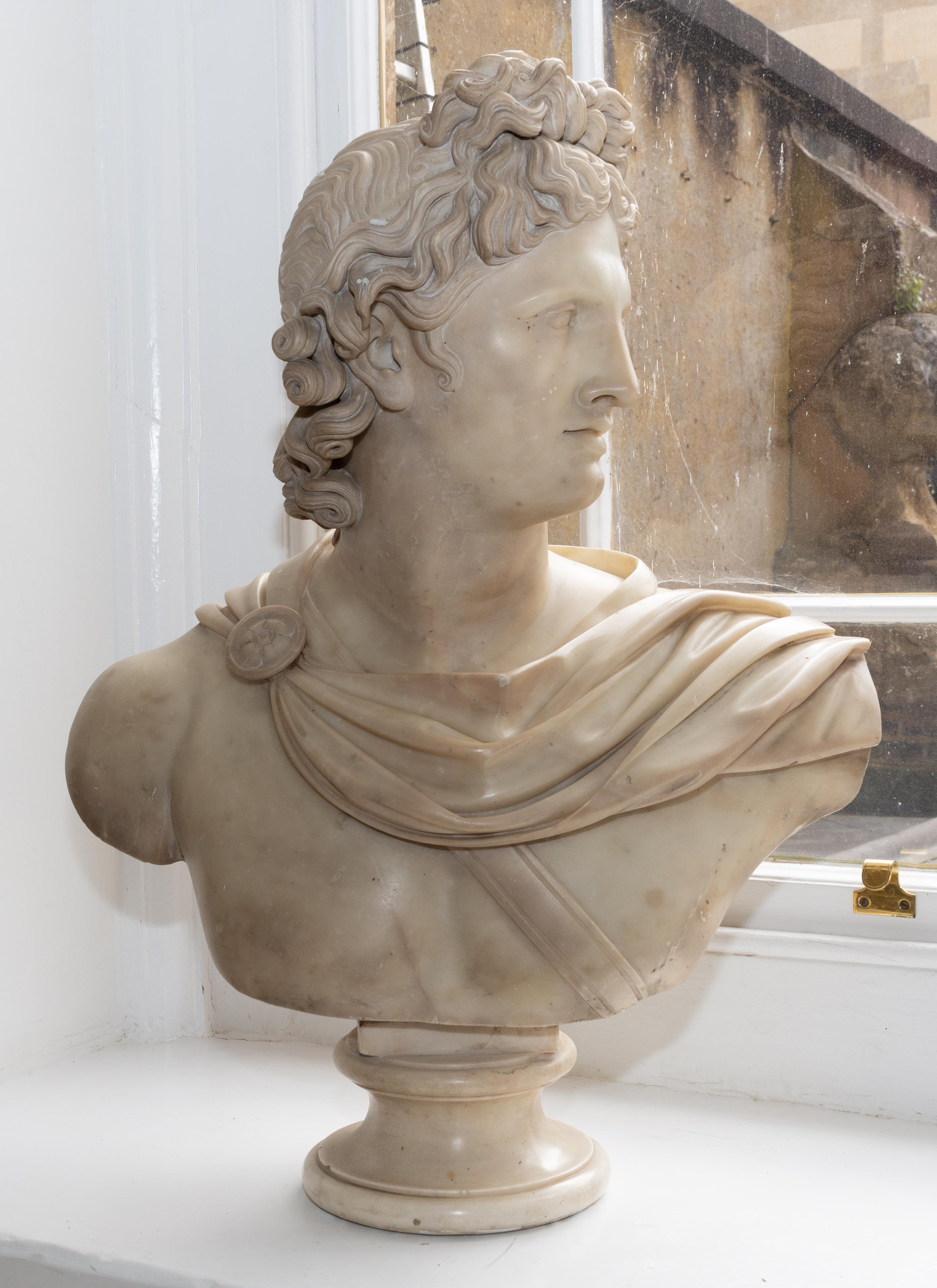 Marble Bust of Apollo Belvedere - Stowe House
